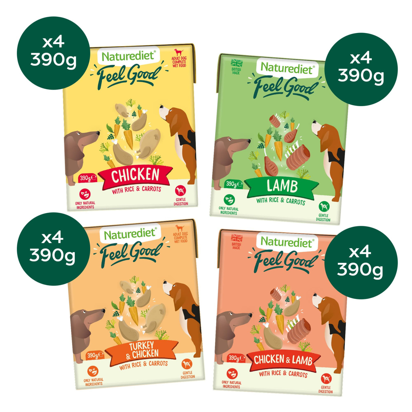 Multipack pâtée Feel Good 16x390g Naturediet