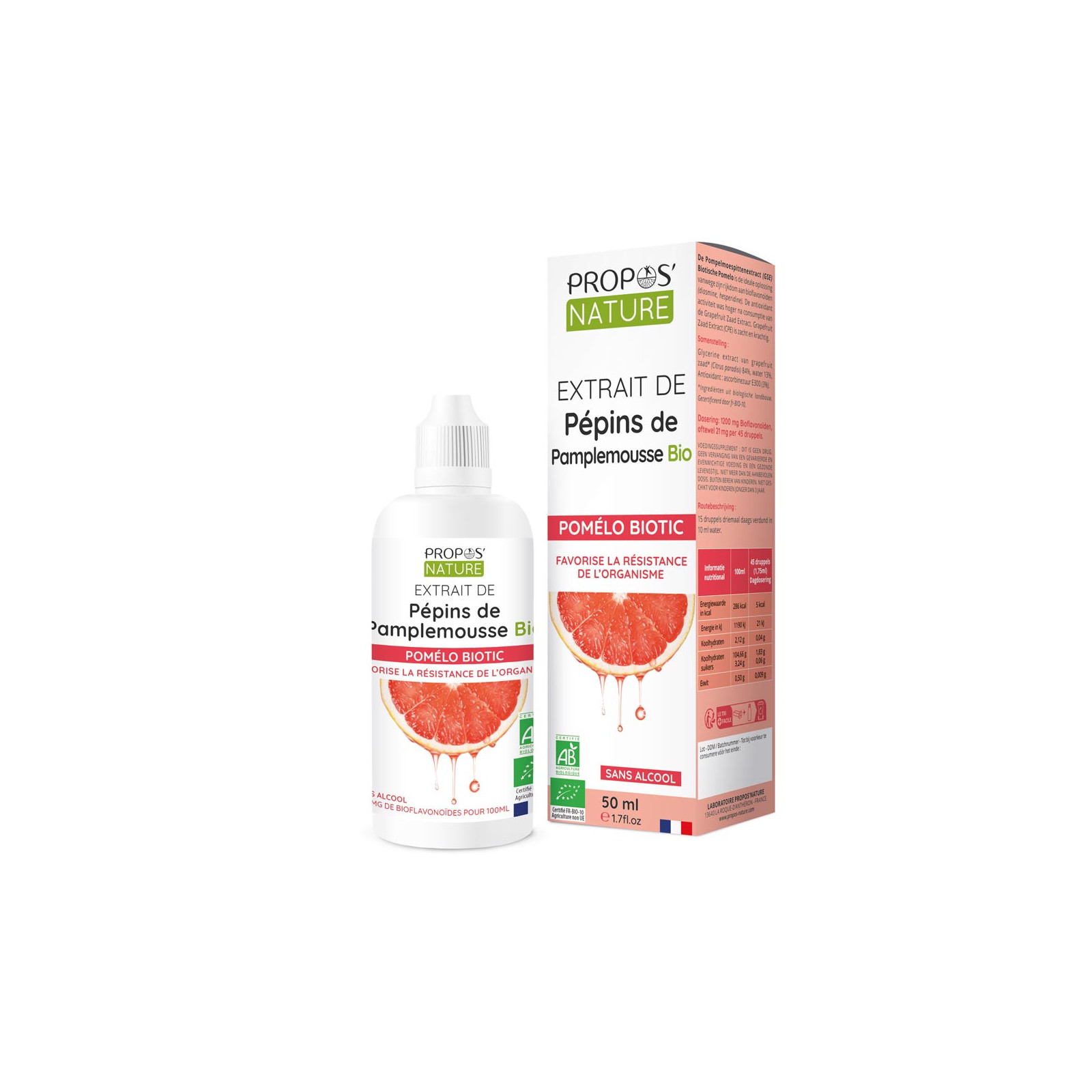 Extrait de pépins de pamplemousse, Pomelo biotic Bio